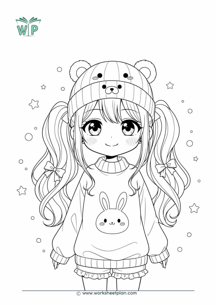 Chibi Coloring Pages » Worksheet Plan
