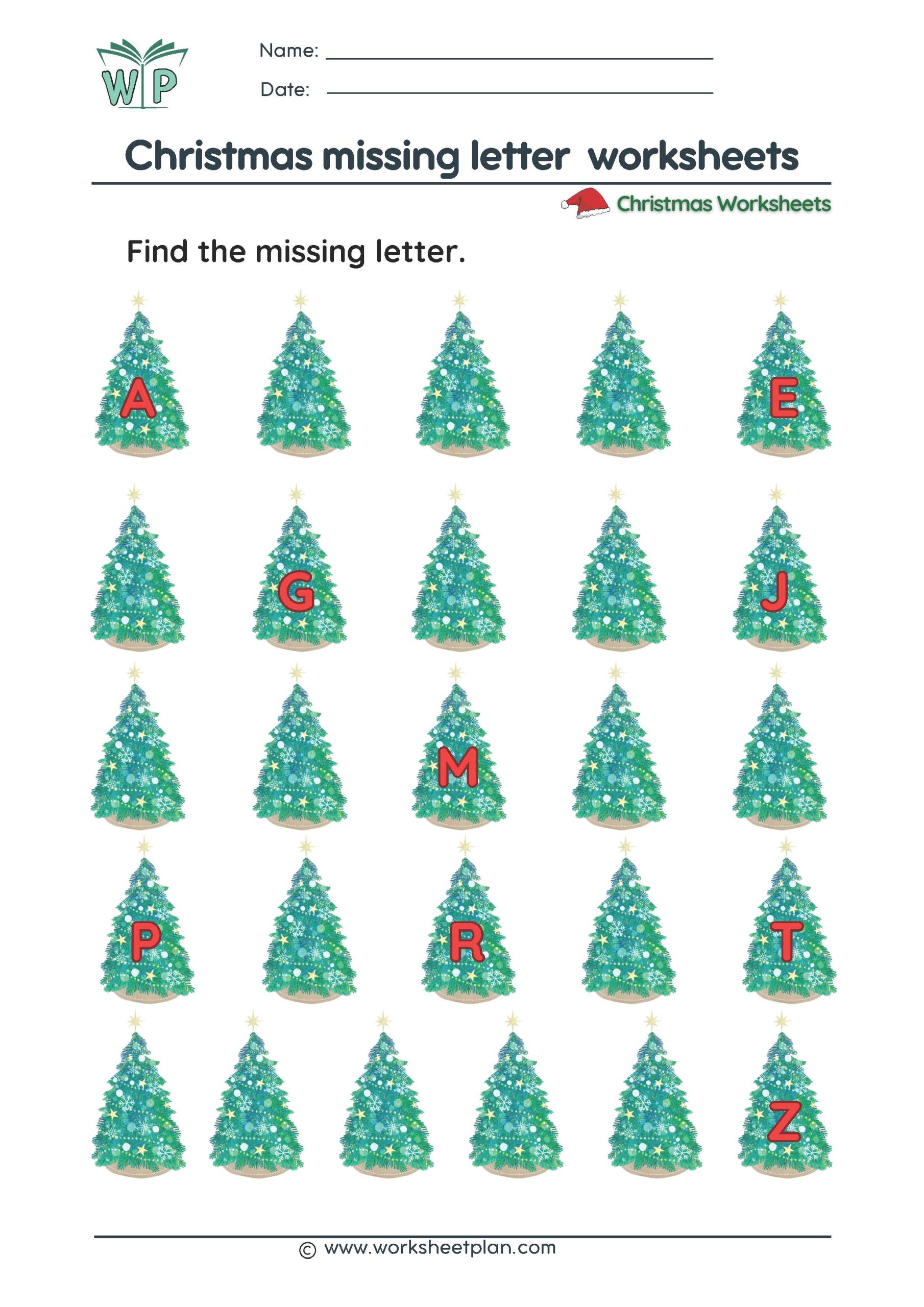 Missing letter and number. » Worksheet Plan