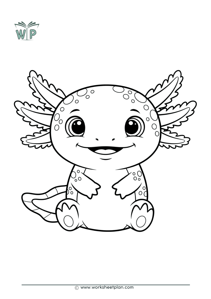Axolotls Coloring Pages » Worksheet Plan