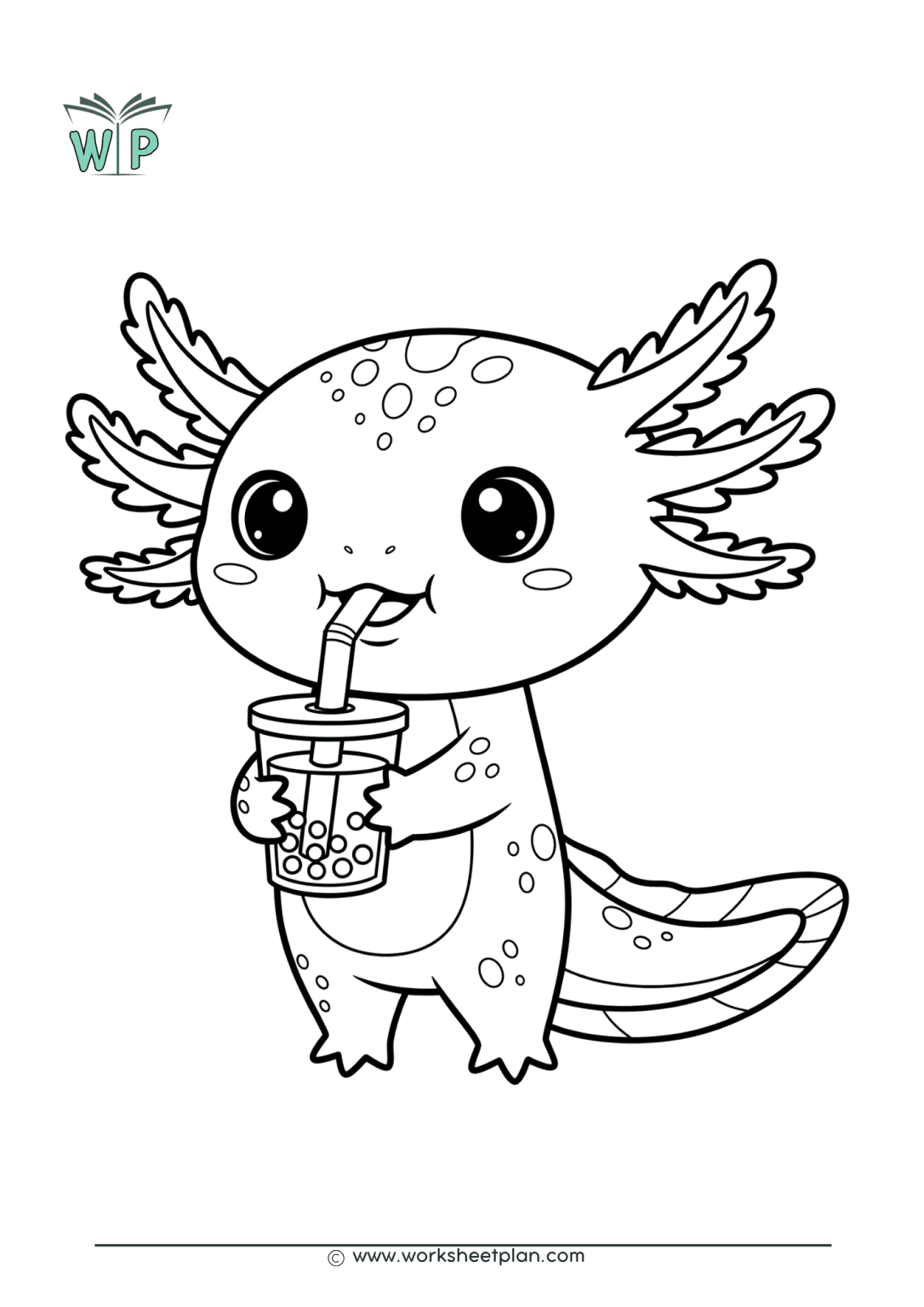 Axolotls Coloring Pages » Worksheet Plan