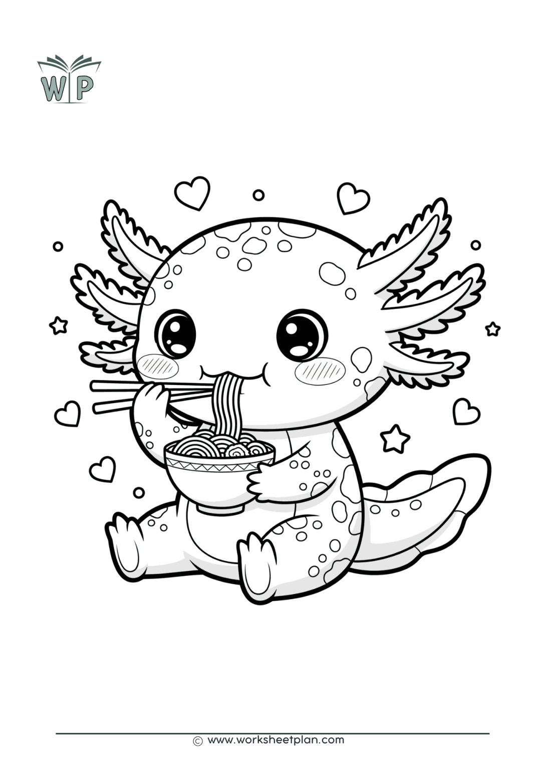 Axolotls Coloring Pages » Worksheet Plan