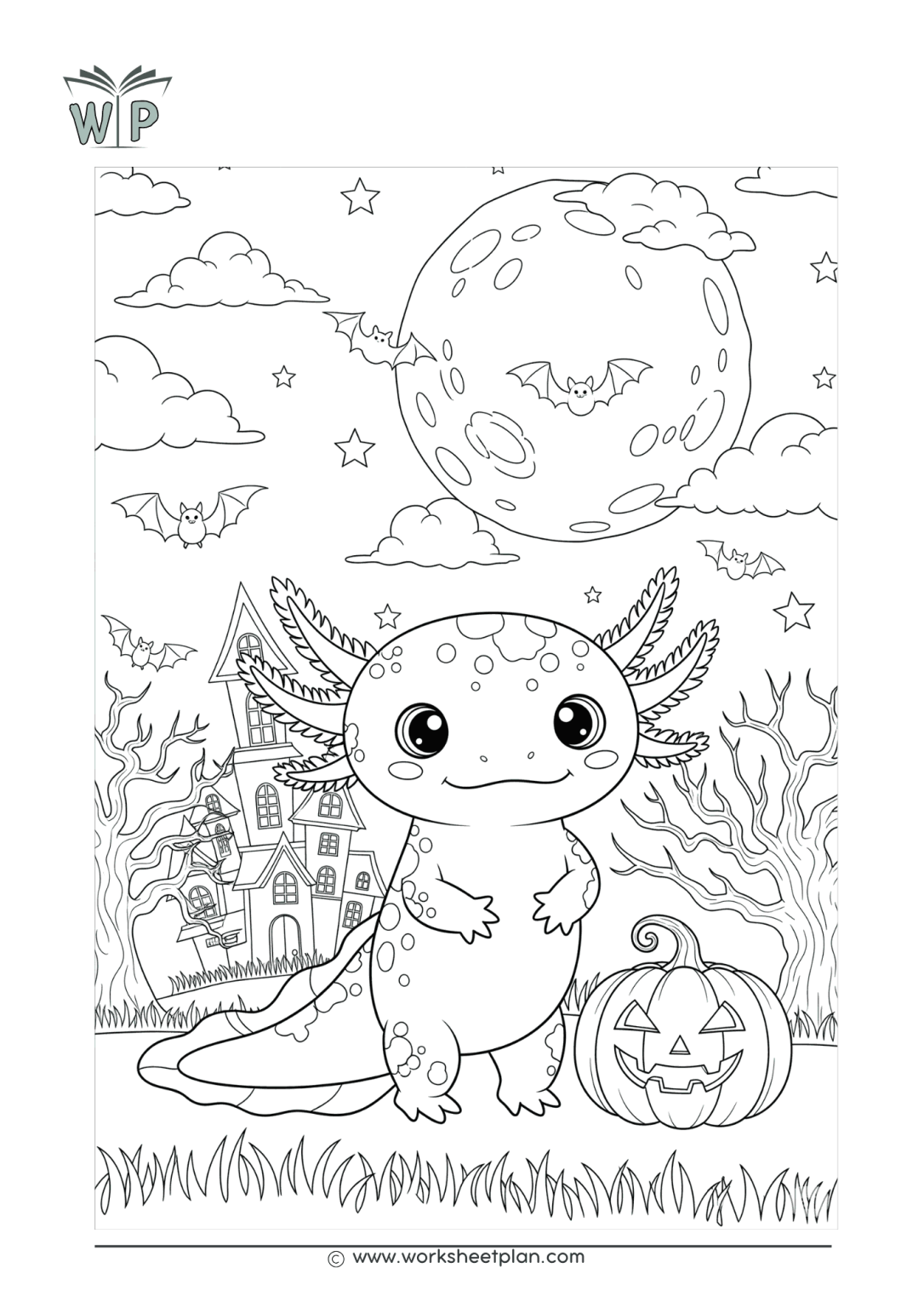 Axolotls Coloring Pages » Worksheet Plan