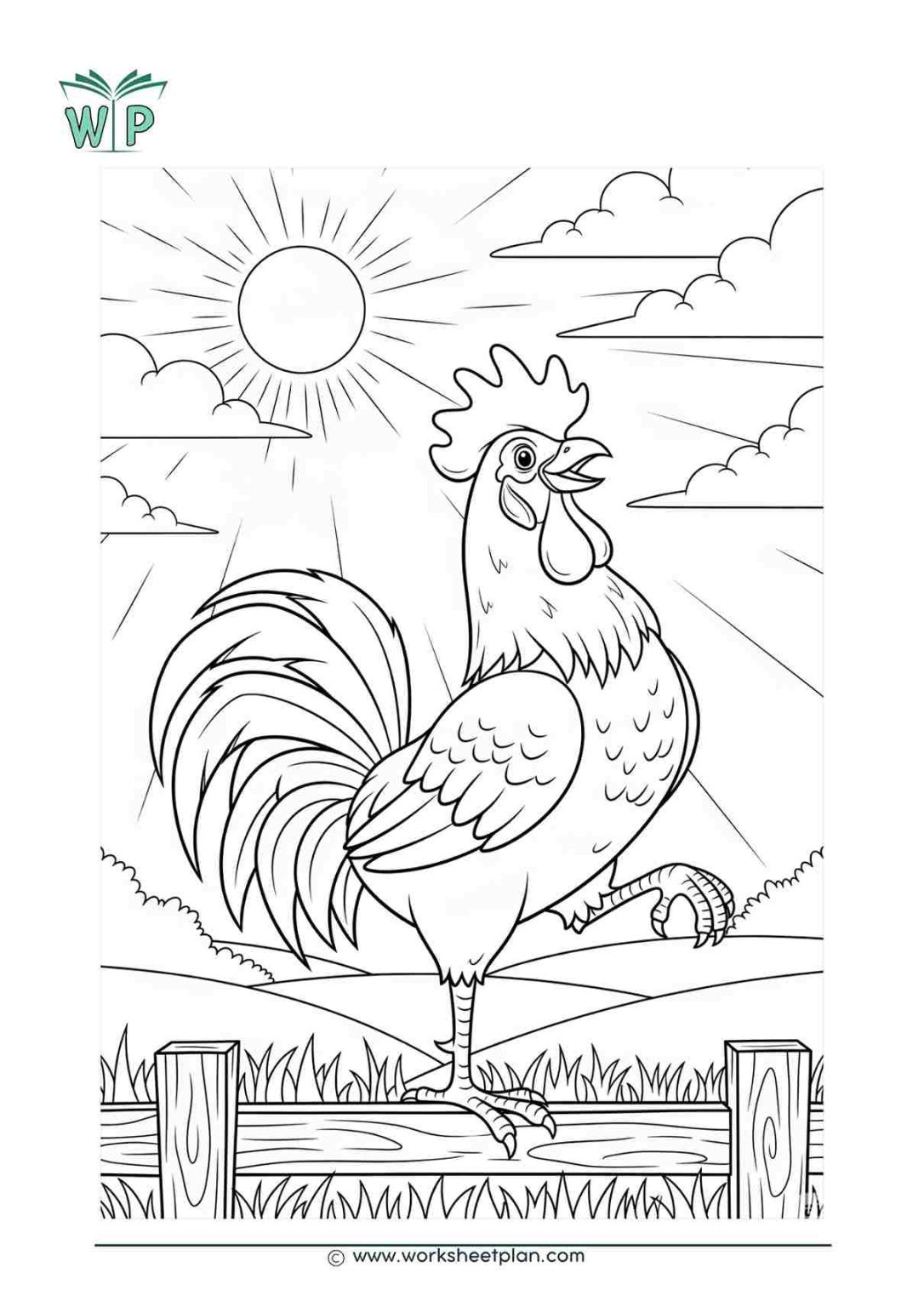Chickens Coloring Pages » Worksheet Plan