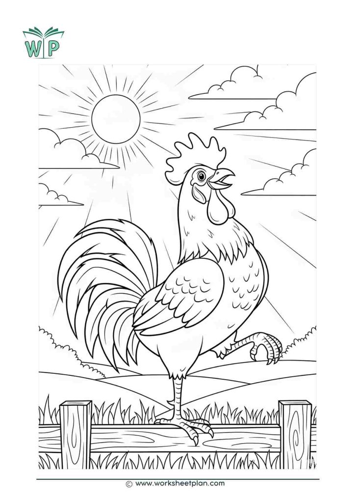 Chickens Coloring Pages » Worksheet Plan