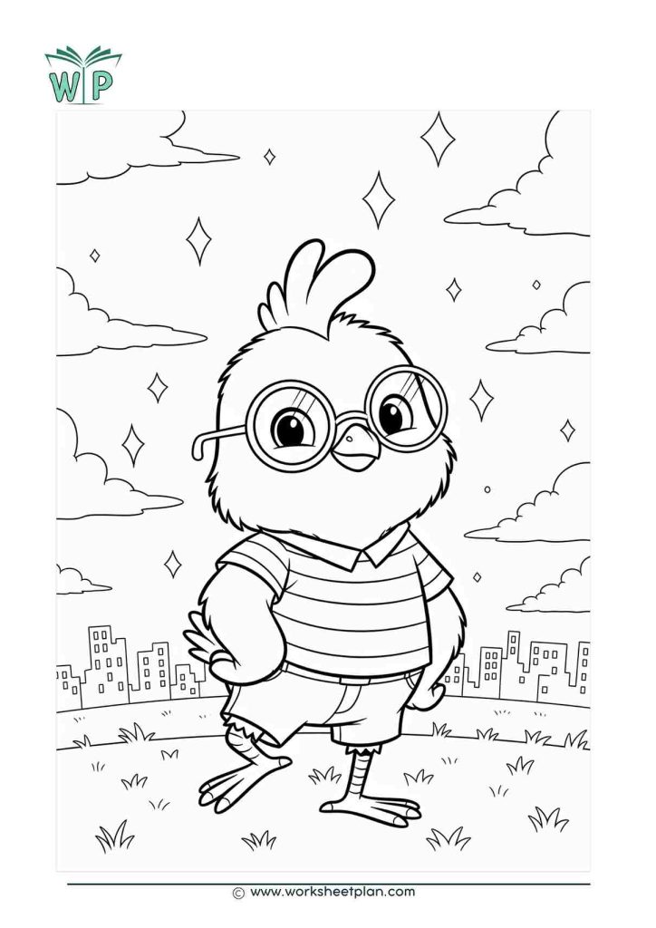 Chickens Coloring Pages » Worksheet Plan