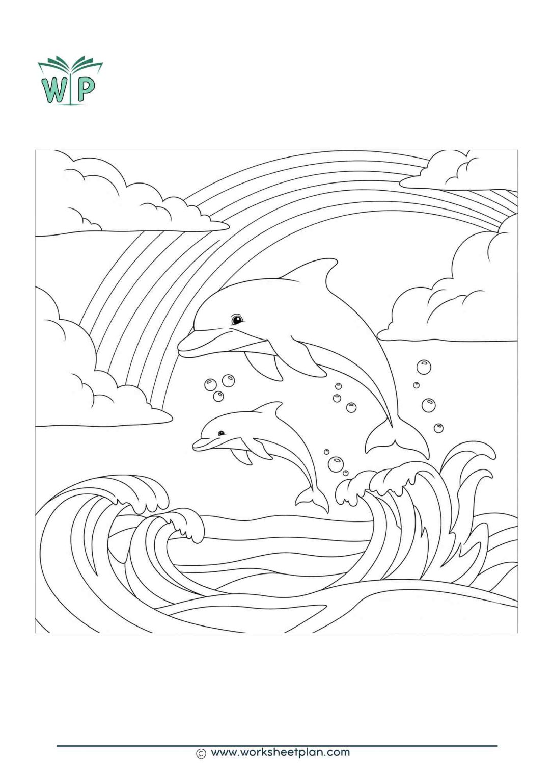 Dolphins Coloring Pages » Worksheet Plan