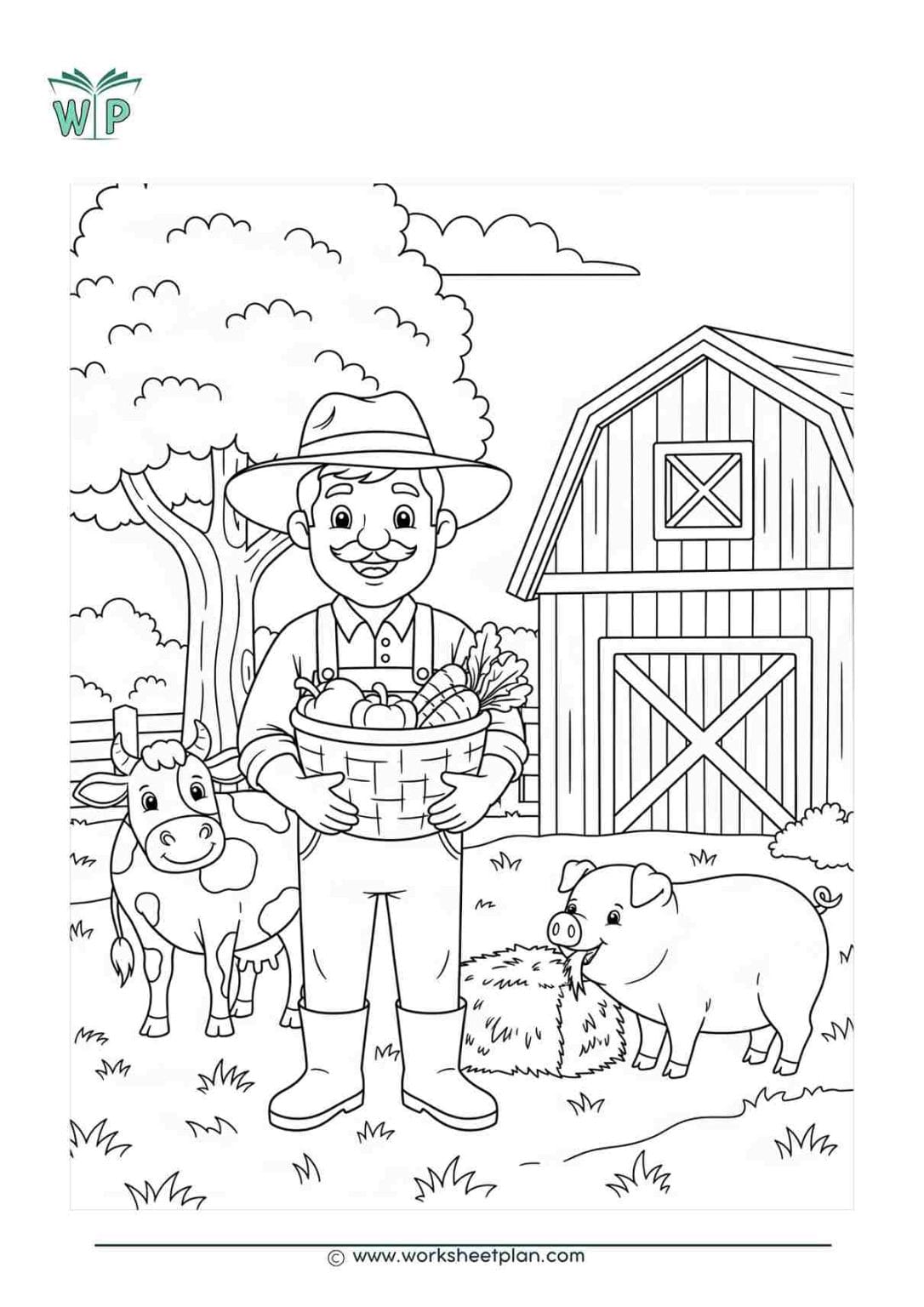 Farm Animals Coloring Pages » Worksheet Plan