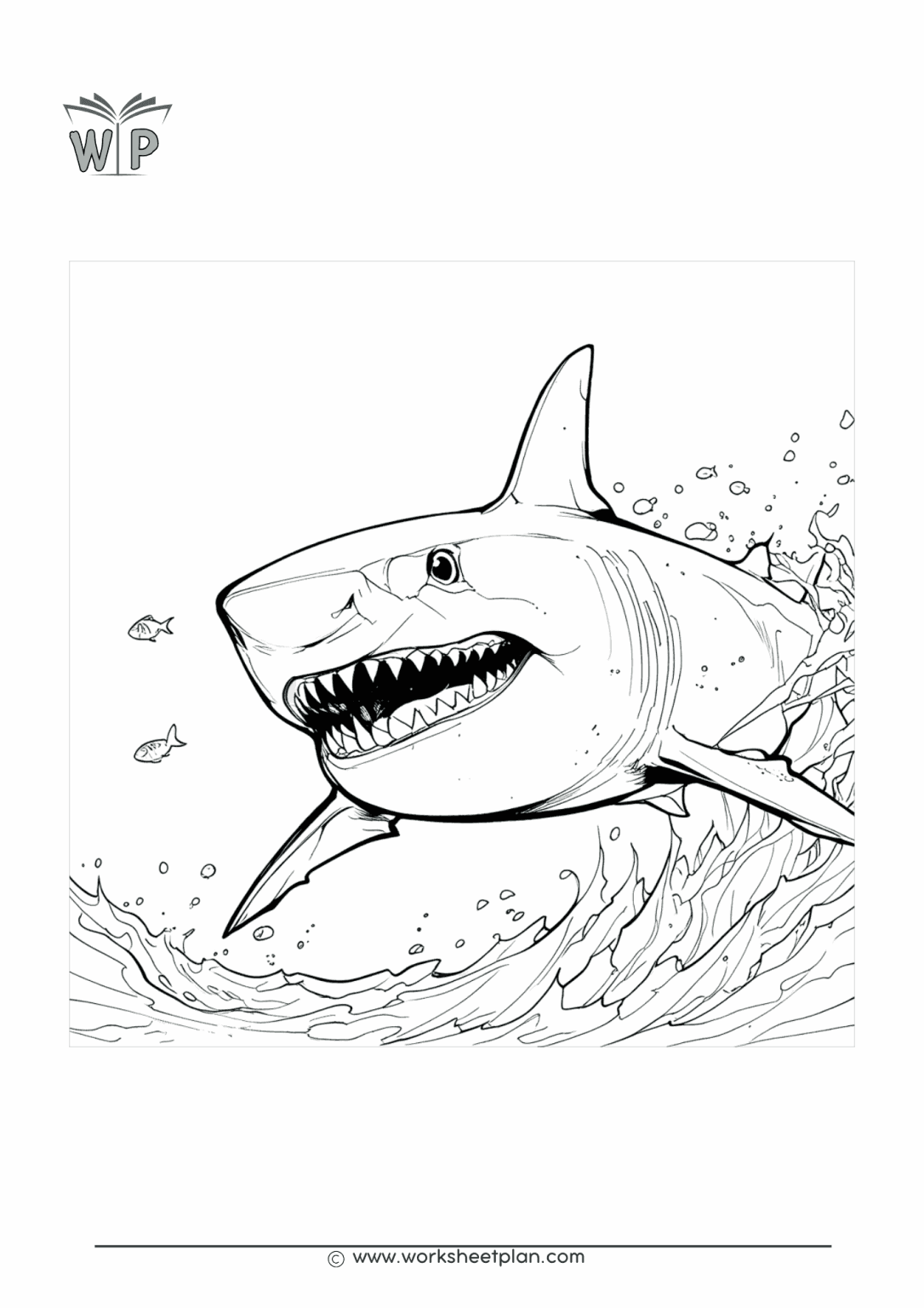 Sharks Coloring Pages » Worksheet Plan