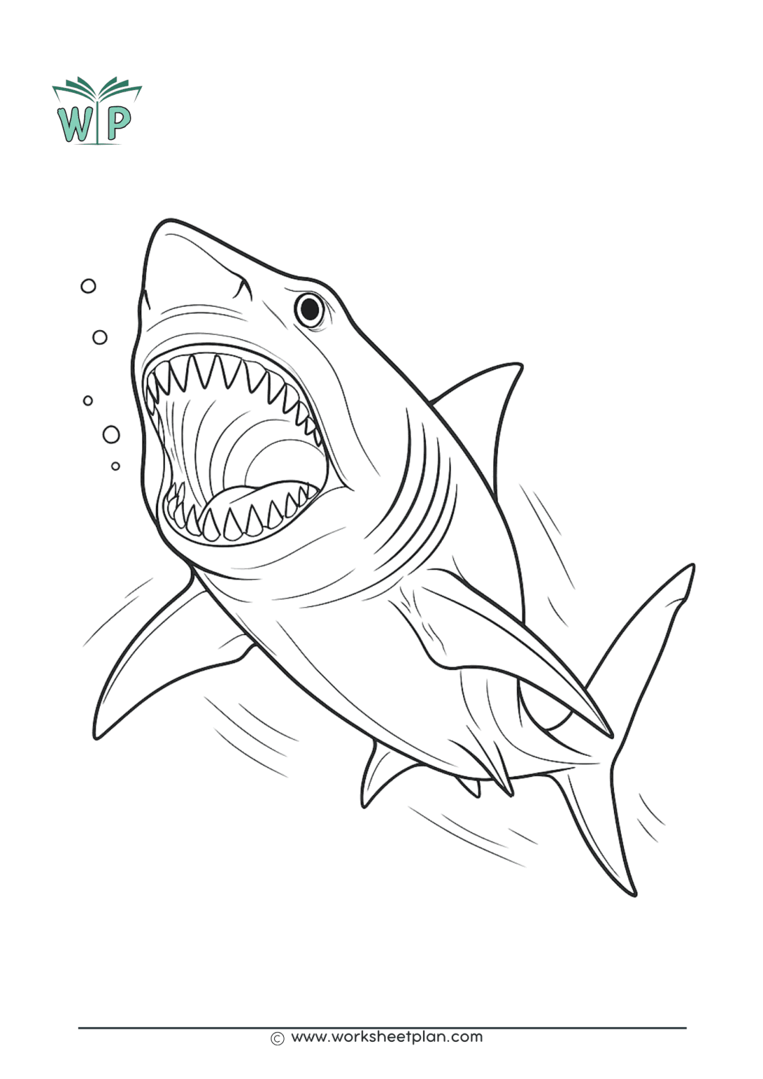 Sharks Coloring Pages » Worksheet Plan