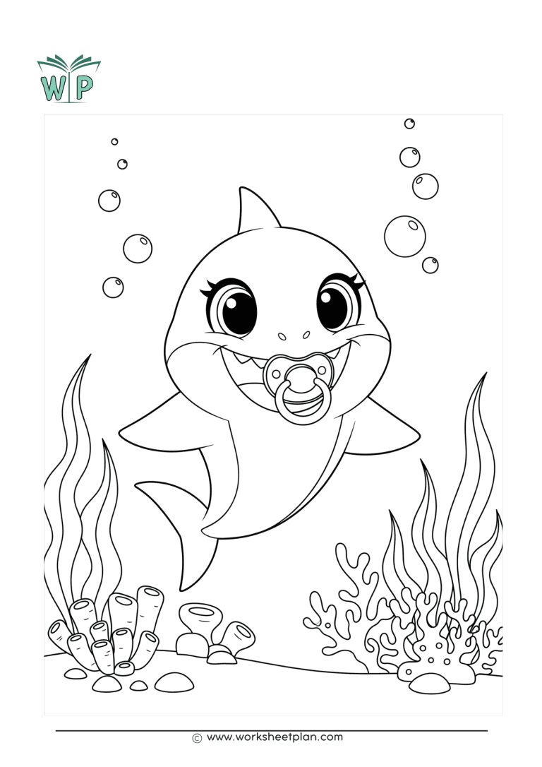 Sharks Coloring Pages » Worksheet Plan