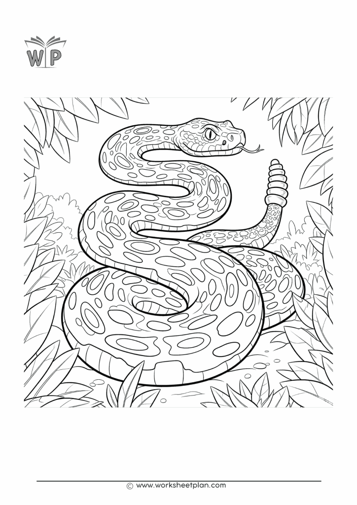 Snakes Coloring Pages » Worksheet Plan