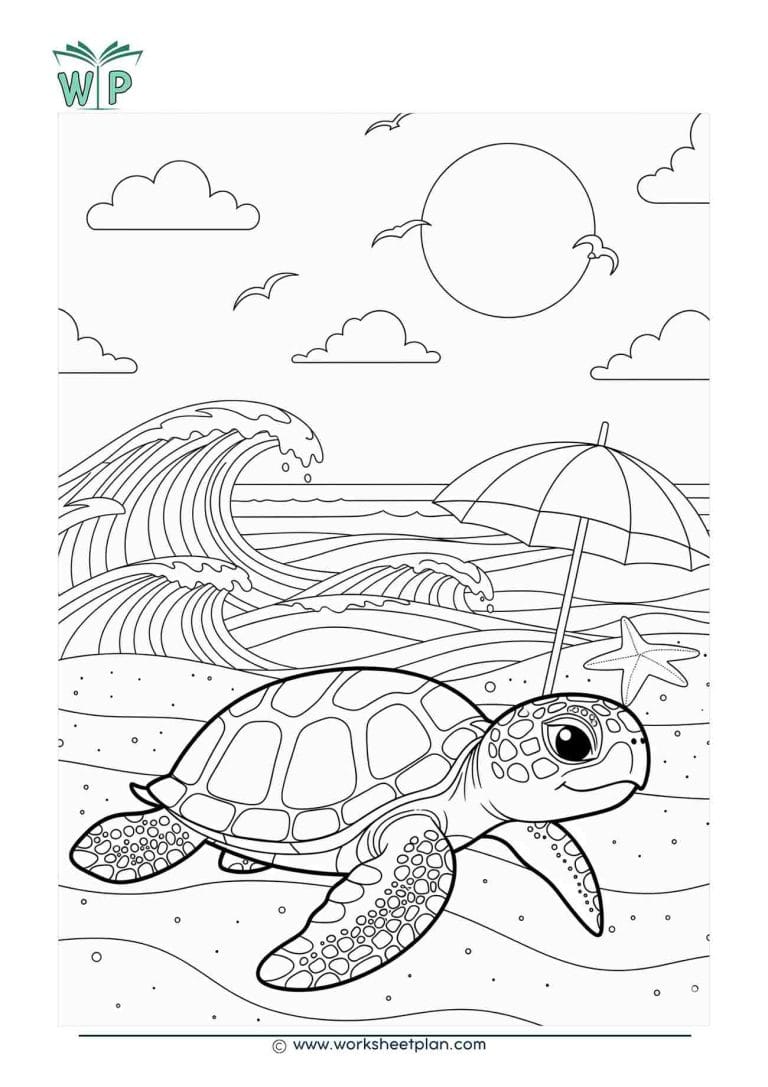 Turtles Coloring Pages » Worksheet Plan