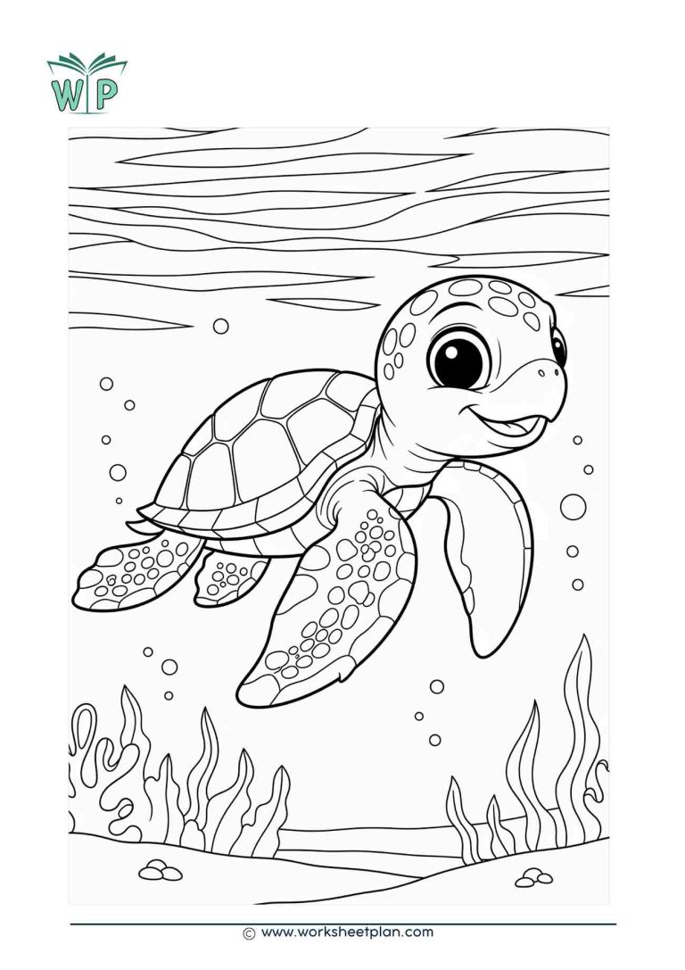Turtles Coloring Pages » Worksheet Plan