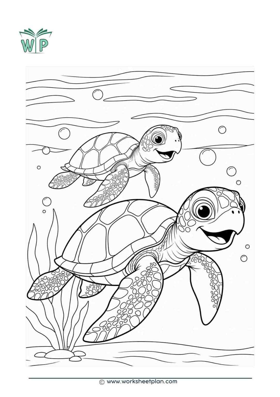 Turtles Coloring Pages » Worksheet Plan