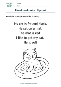 Read and Color Worksheets » Worksheet Plan