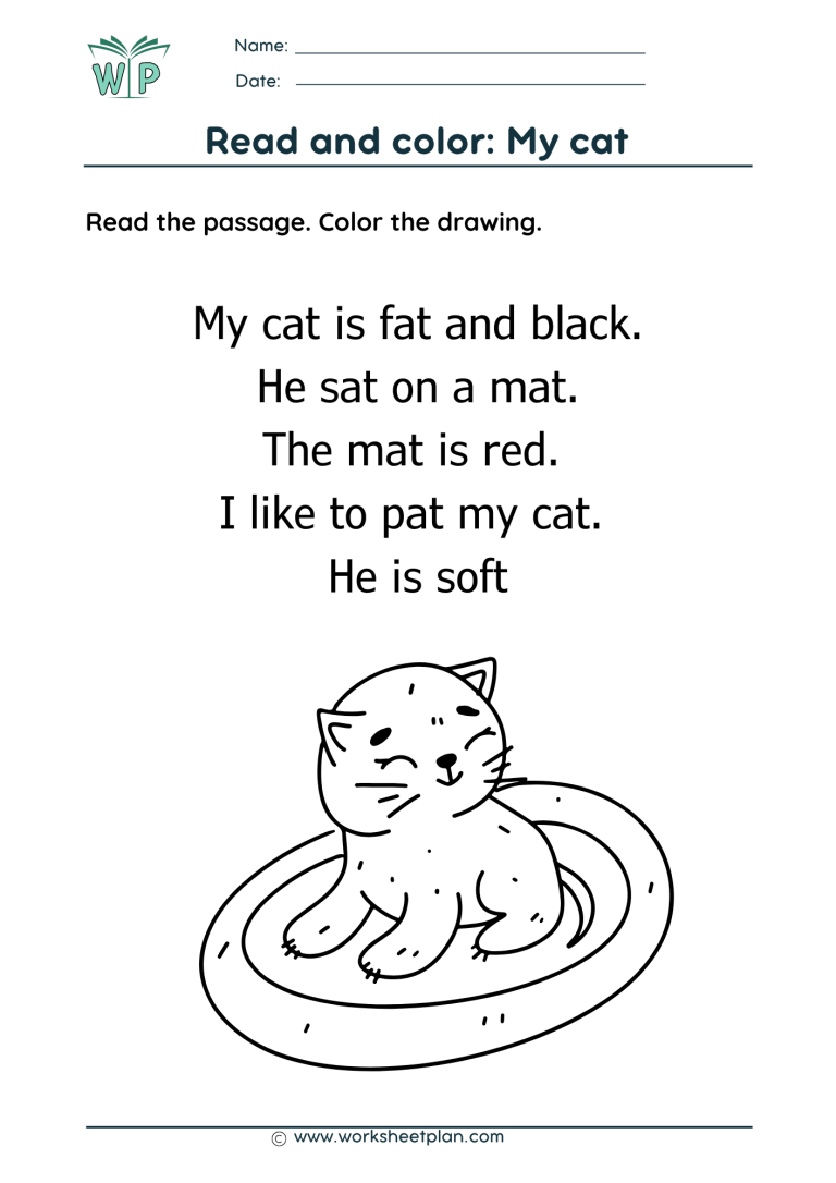 Read & Color » Worksheet Plan