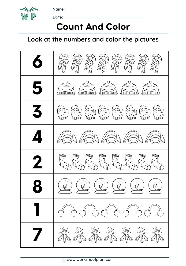 Count & Color » Worksheet Plan