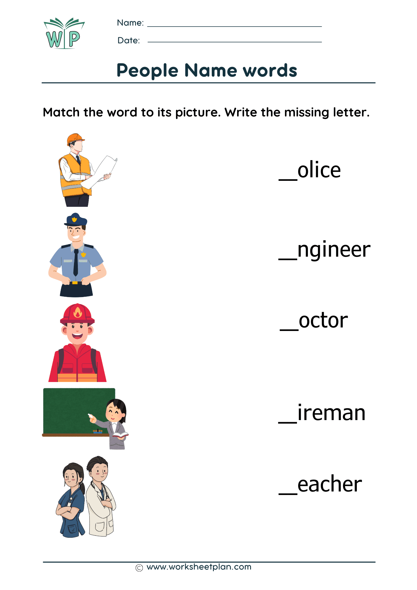 Missing People Name Letters Worksheets » Worksheet Plan