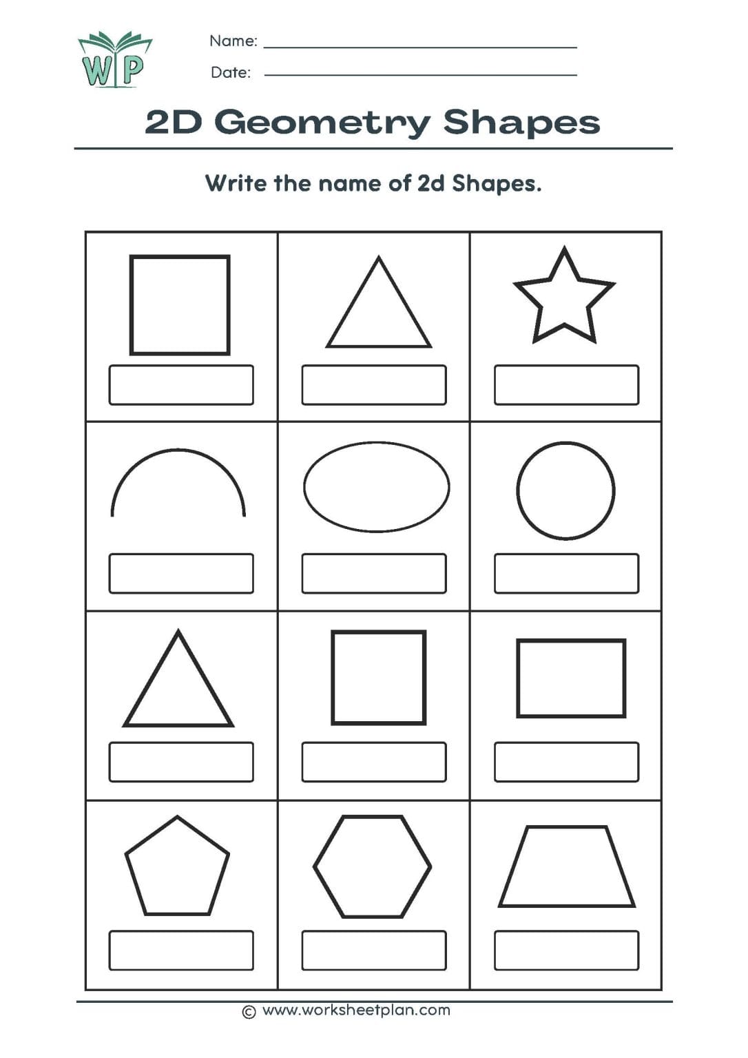 Identifying Shapes worksheets » Worksheet Plan