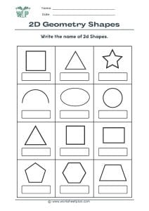 Shape identify » Worksheet Plan