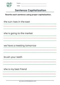Capitalization » Worksheet Plan