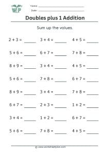 Double Plus 1 » Worksheet Plan