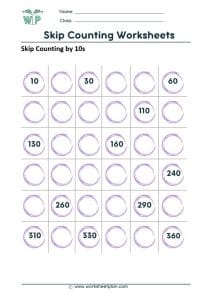 Skip Counting by 10s » Worksheet Plan