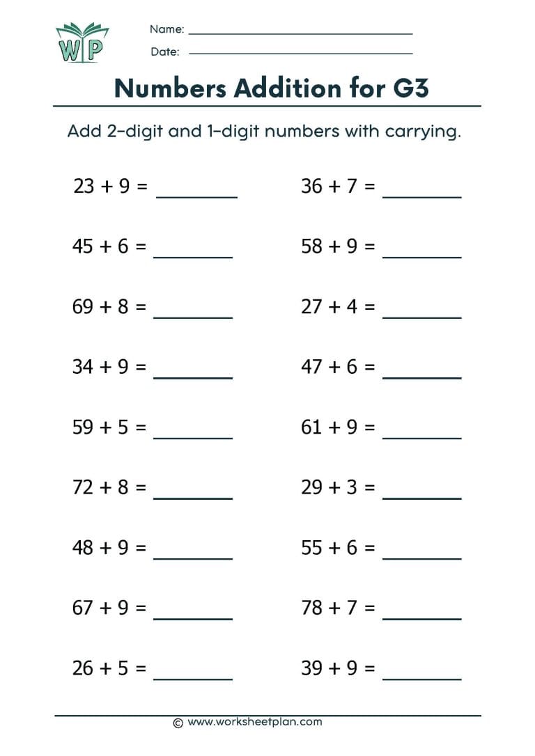 Addition Worksheet Grade 3 » Worksheet Plan