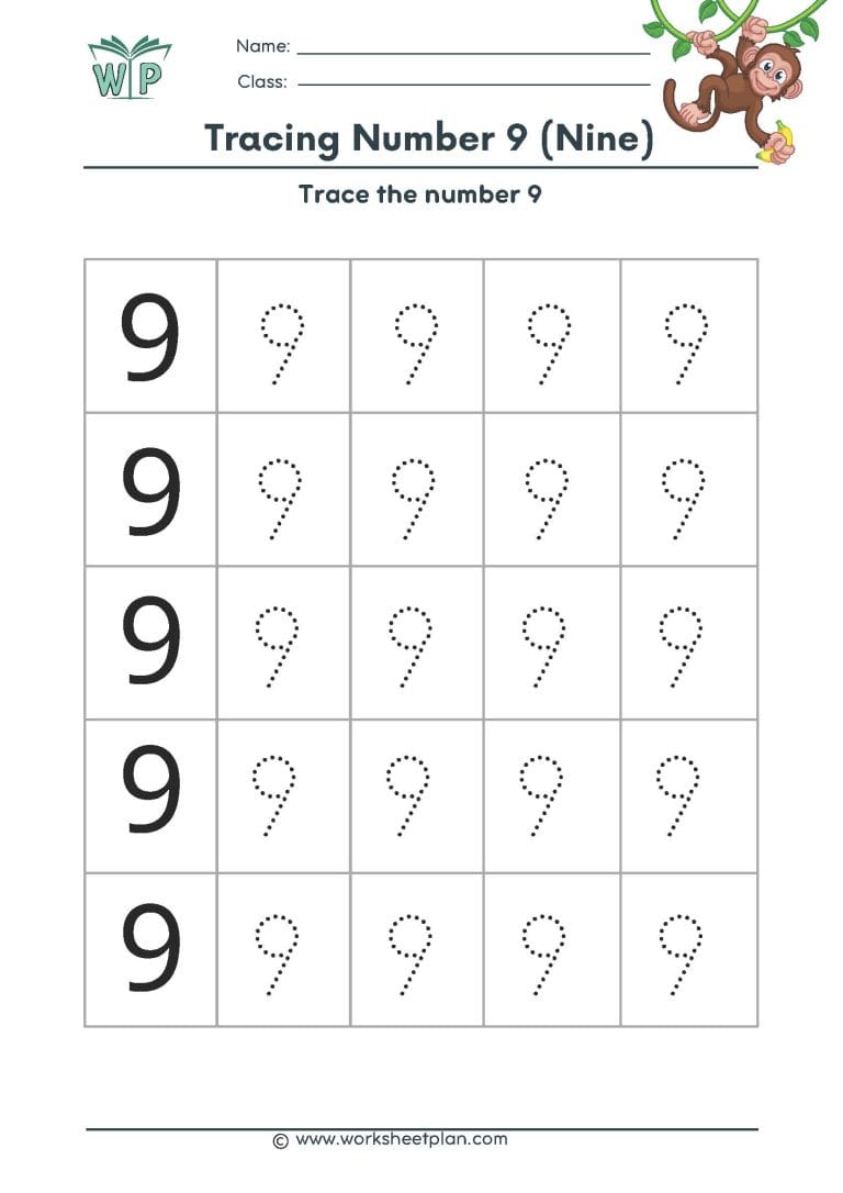 Numbers 1 to ten » Worksheet Plan
