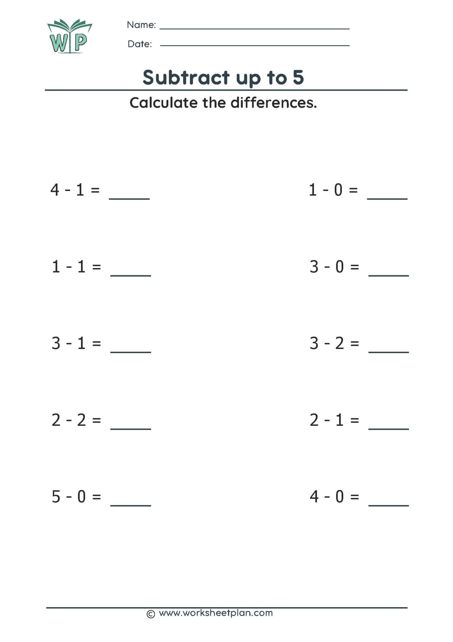 Kindergarten Math Worksheets » Worksheet Plan