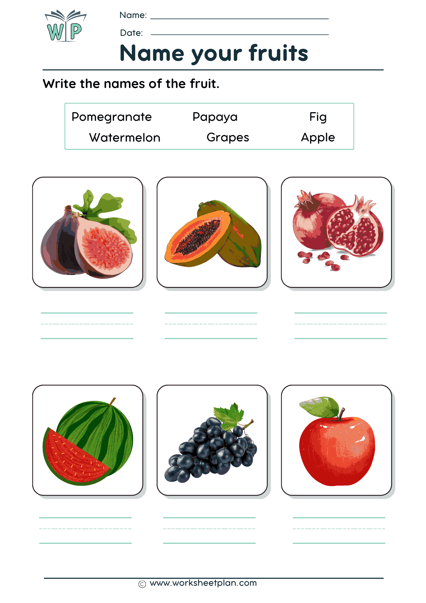 Name your fruits or vegetables Worksheets » Worksheet Plan