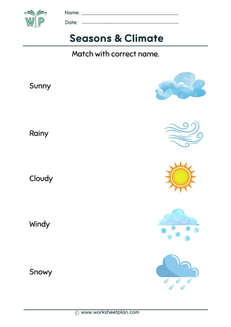 Seasons & Climate » Worksheet Plan